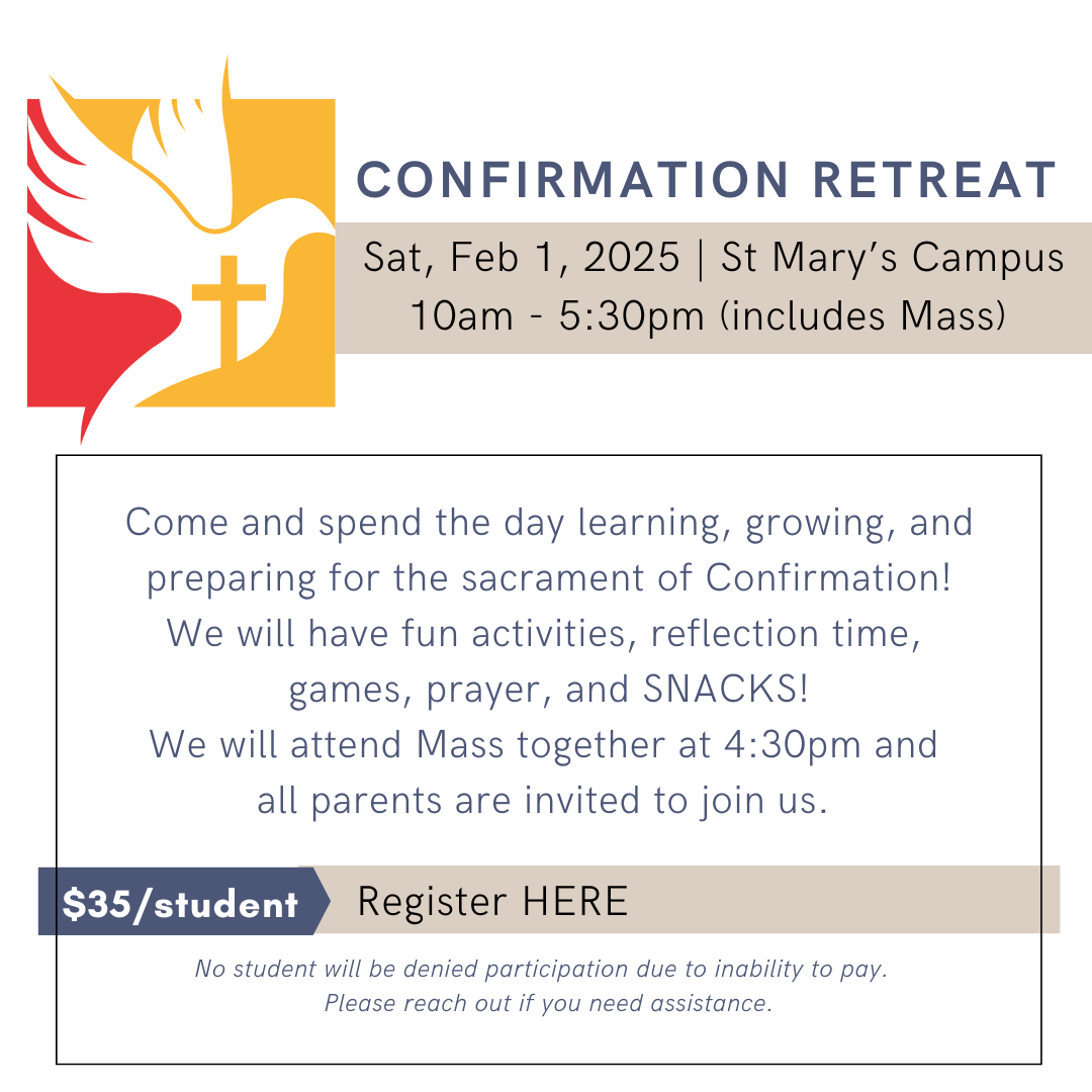 Confirmation Prep Program – St Mary's Church